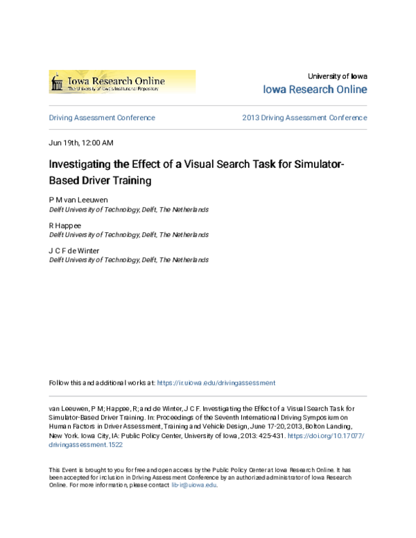 (PDF) Investigating the effect of a visual search task for simulator ...