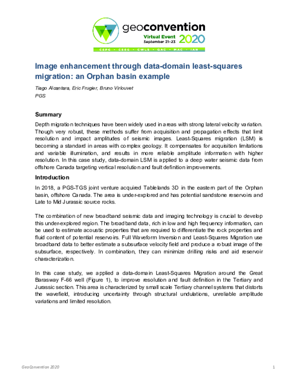 (PDF) Image enhancement through data-domain least-squares migration: an ...