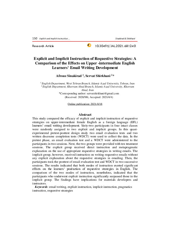 (PDF) Explicit and Implicit Instruction of Requestive Strategies: A ...
