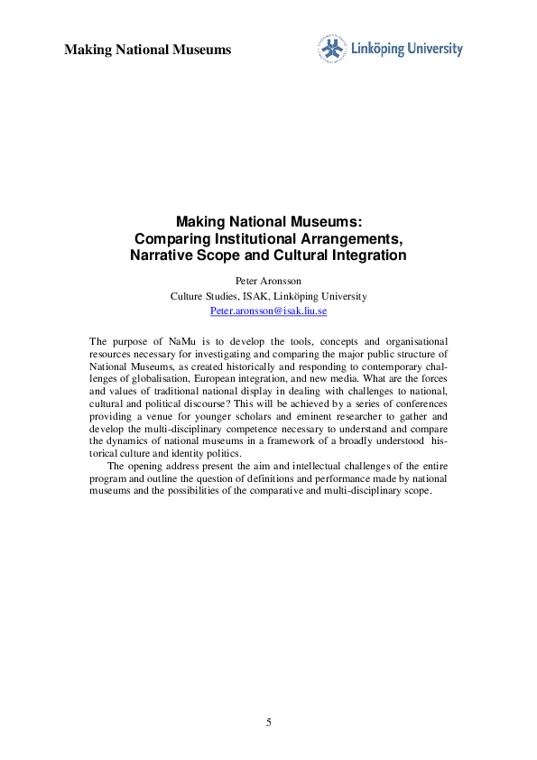 (PDF) Making National Museums