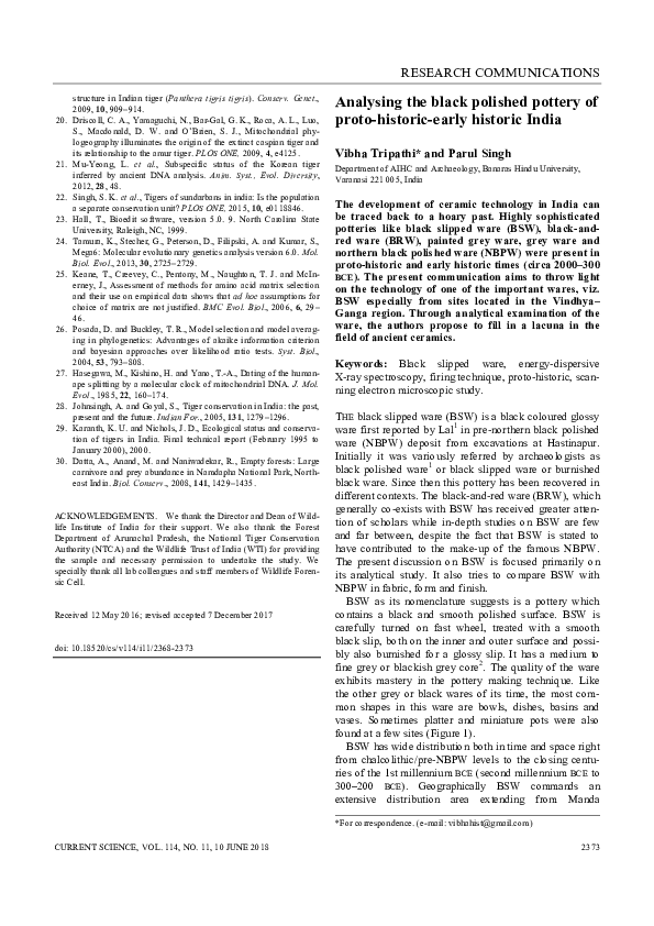 (PDF) Analysing the Black Polished Pottery of Proto-Historic-Early ...
