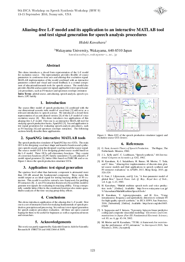 (PDF) Aliasing-free L-F model and its application to an interactive ...