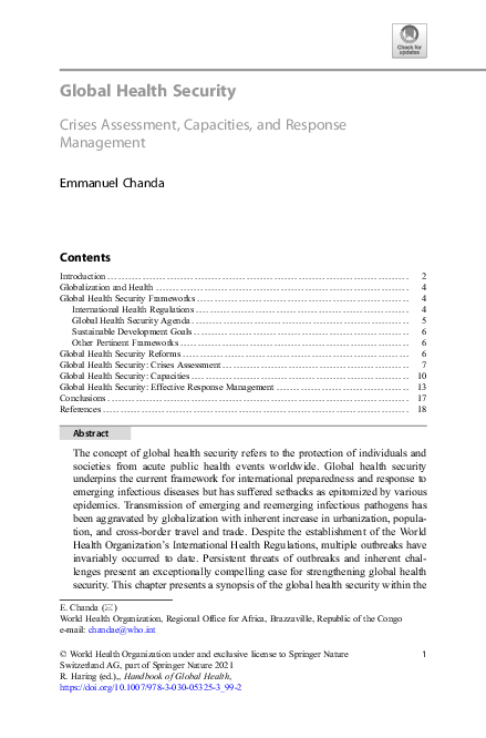 (PDF) Global Health Security