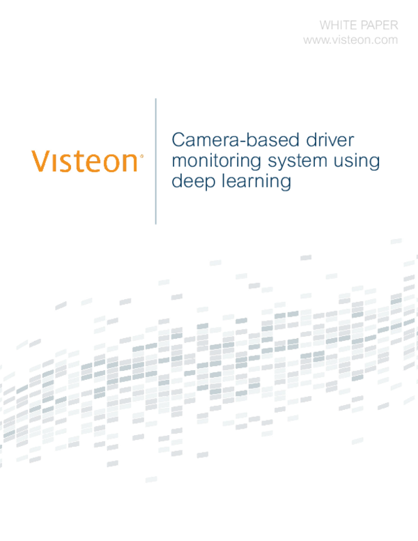 (PDF) Camera-based driver monitoring system using deep learning