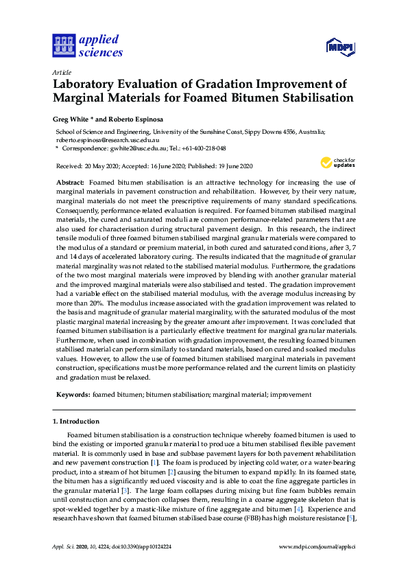 (PDF) Laboratory Evaluation of Gradation Improvement of Marginal ...