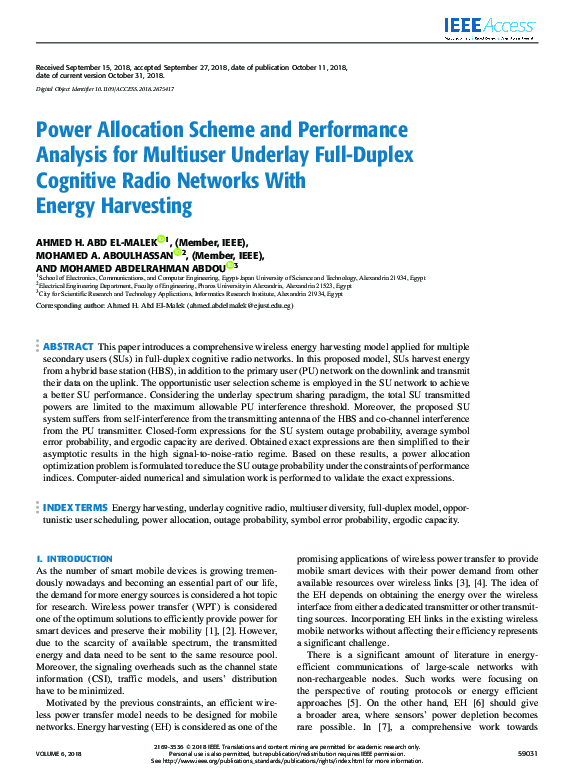 (PDF) Power Allocation Scheme and Performance Analysis for Multiuser Underlay Full-Duplex ...