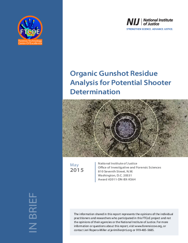 (PDF) In Brief: Organic Gunshot Residue Analysis for Potential Shooter ...