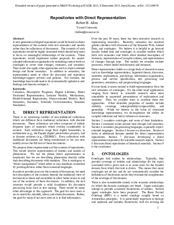 (PDF) Repositories with Direct Representation