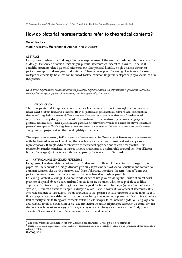 (PDF) How do pictorial representations refer to theoretical contents