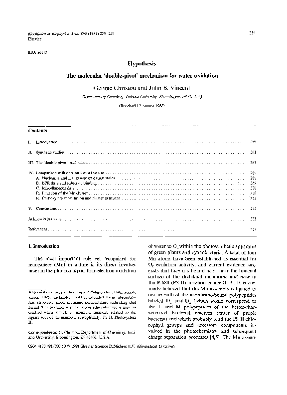 (PDF) A molecular ‘double-pivot’ mechanism for water oxidation