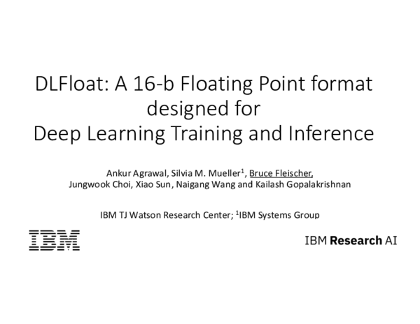 (PDF) DLFloat: A 16-b Floating Point Format Designed for Deep Learning ...