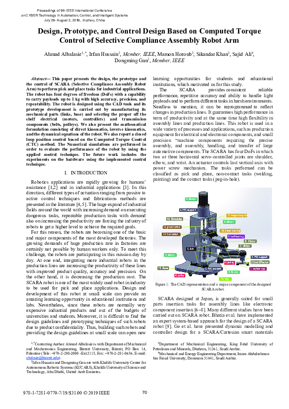 (PDF) Design, Prototype, and Control Design Based on Computed Torque ...