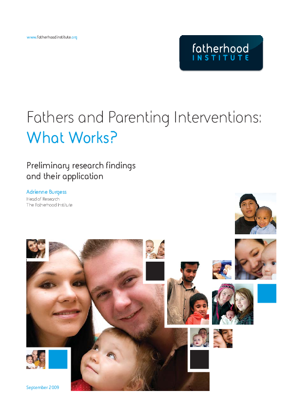 (PDF) Fathers and Parenting Interventions: What Works? Preliminary ...