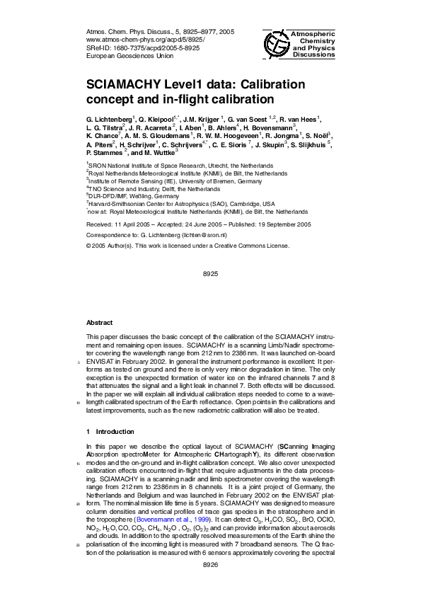 (PDF) SCIAMACHY Level1 data