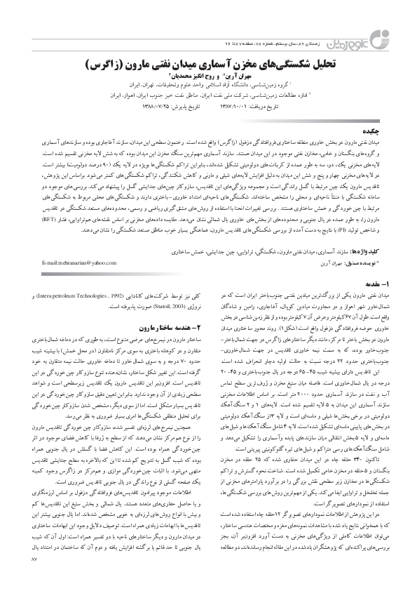 (PDF) Analysis of Fractures in the Asmari Reservoir of Marun Oil Field ...