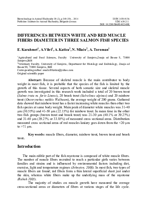 (PDF) Differences between white and red muscle fibers diameter in three ...