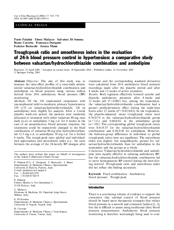 (PDF) Trough: peak ratio and smoothness index in the evaluation of 24-h ...