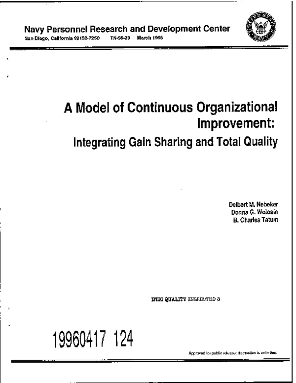 (PDF) A Model of Continuous Organizational Improvement: Integrating ...