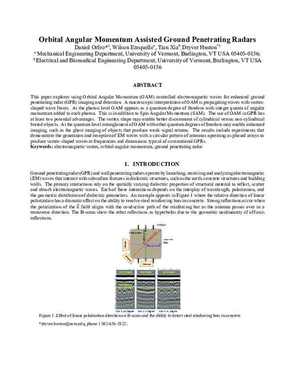 (PDF) Orbital angular momentum assisted ground penetrating radars | Dryver Huston - Academia.edu