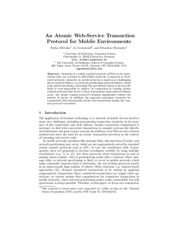 (PDF) An Atomic Web-Service Transaction Protocol for Mobile Environments