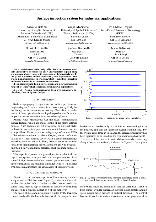 (PDF) Surface inspection system for industrial applications