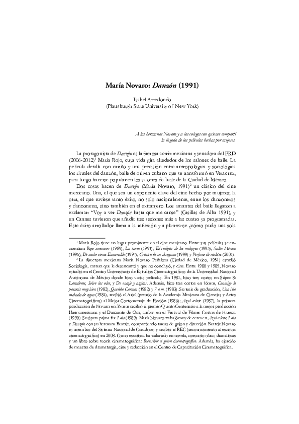 (PDF) María Novaro: Danzón (1991)