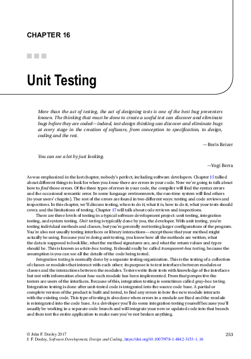 (PDF) Unit Testing