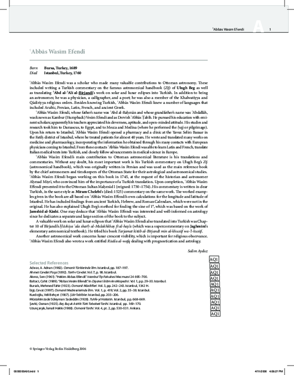 (PDF) Abbas Wasim Effendi