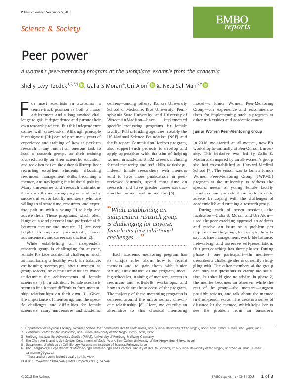 (PDF) Peer power