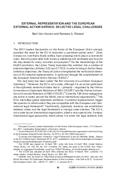 (PDF) External representation and the European external action service ...