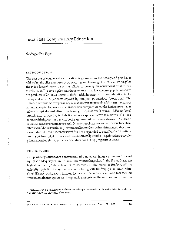 (PDF) Texas State Compensatory Education