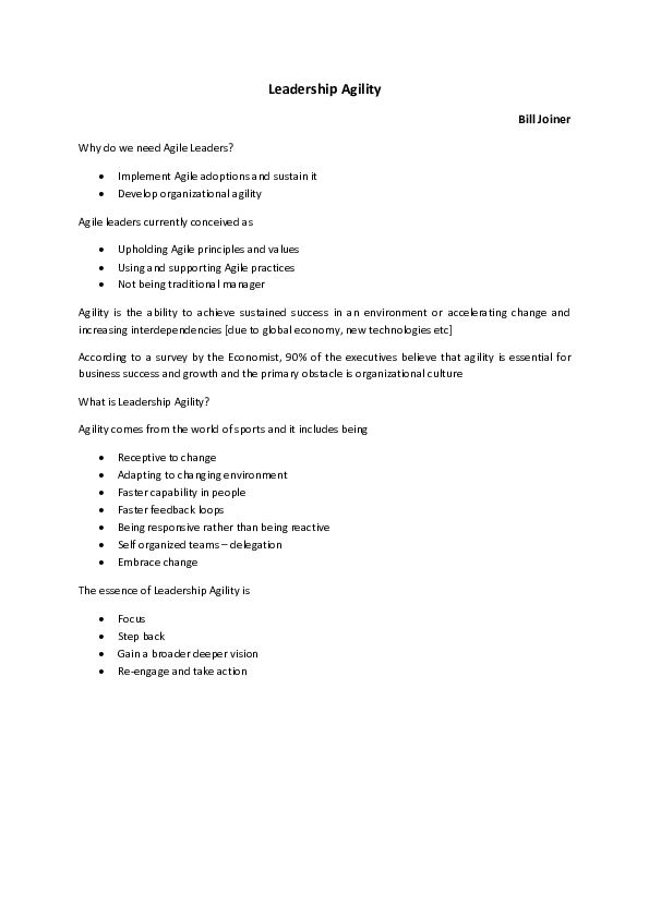(PDF) Leadership Agility