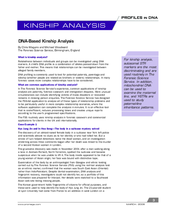 (PDF) DNA-Based Kinship Analysis