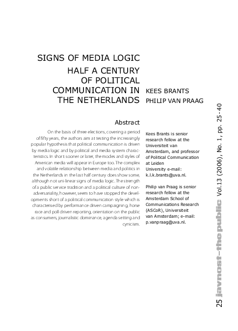 (PDF) Signs of Media Logic. Half a Century of