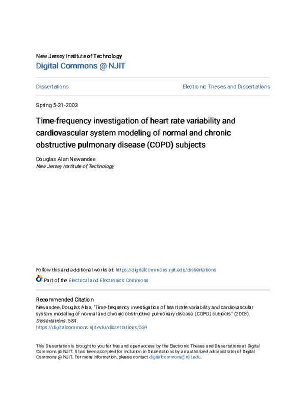 (PDF) Time-frequency investigation of heart rate variability and ...