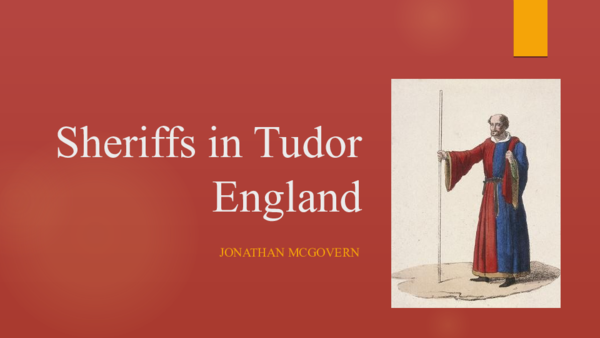 (PPT) Sheriffs in Tudor England