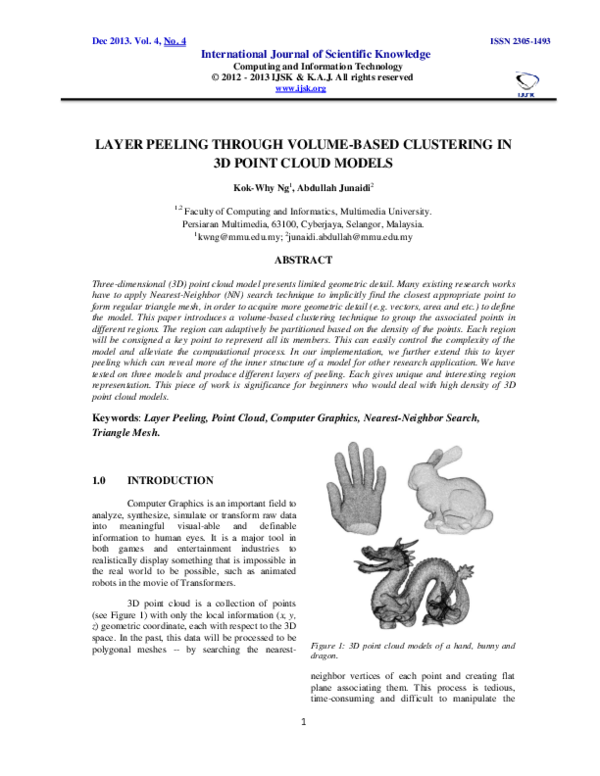 (PDF) Volume-Based Clustering for Layer Peeling in 3D Models
