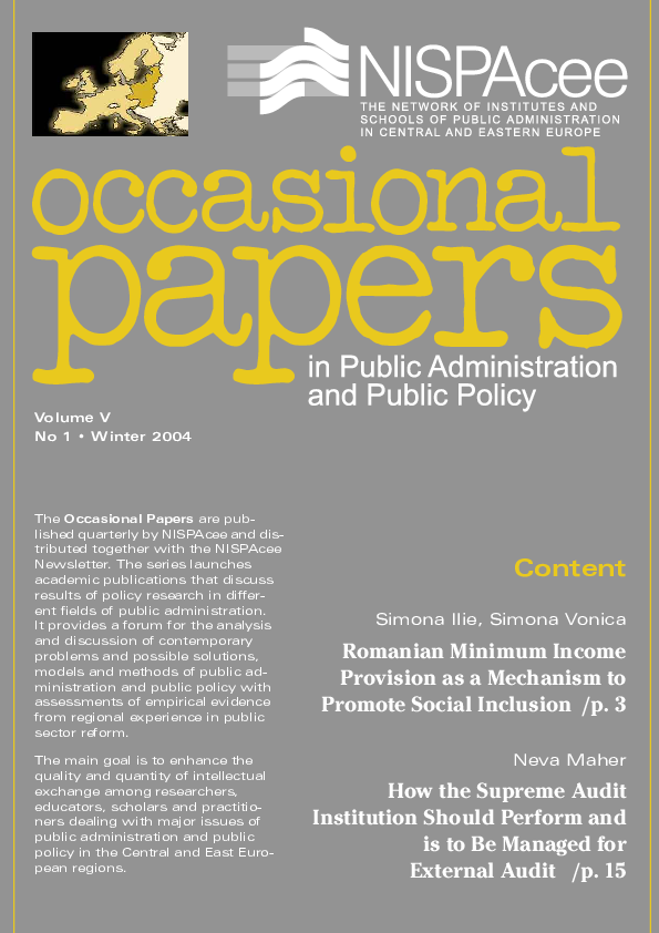 (PDF) Romanian Minimum Income Provision as a Mechanism to Promote ...