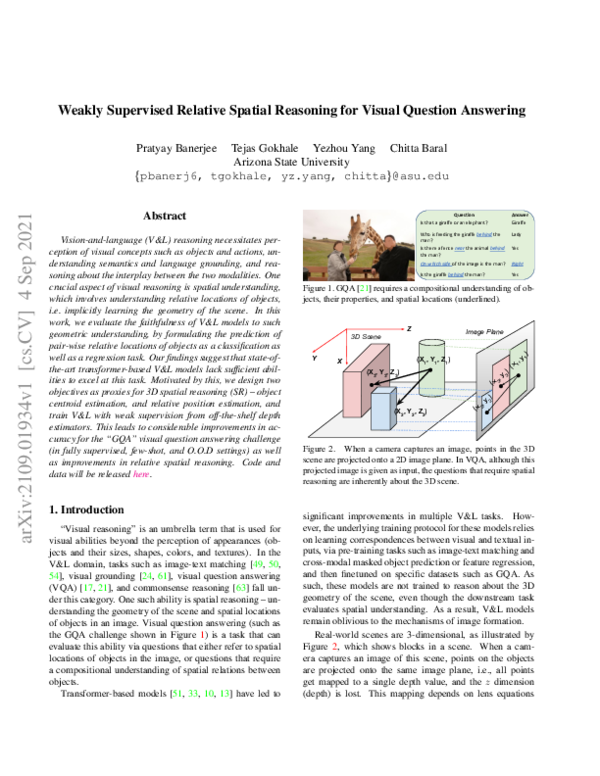 (PDF) Weakly Supervised Relative Spatial Reasoning for Visual Question Answering