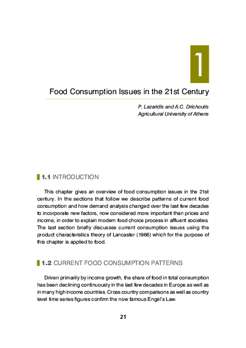 (PDF) Food consumption issues in the 21st century
