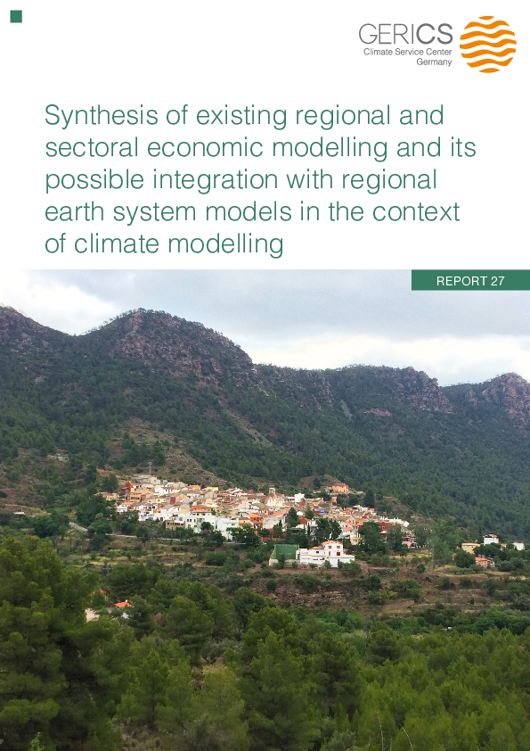 (PDF) Synthesis of existing regional and sectoral economic modelling ...
