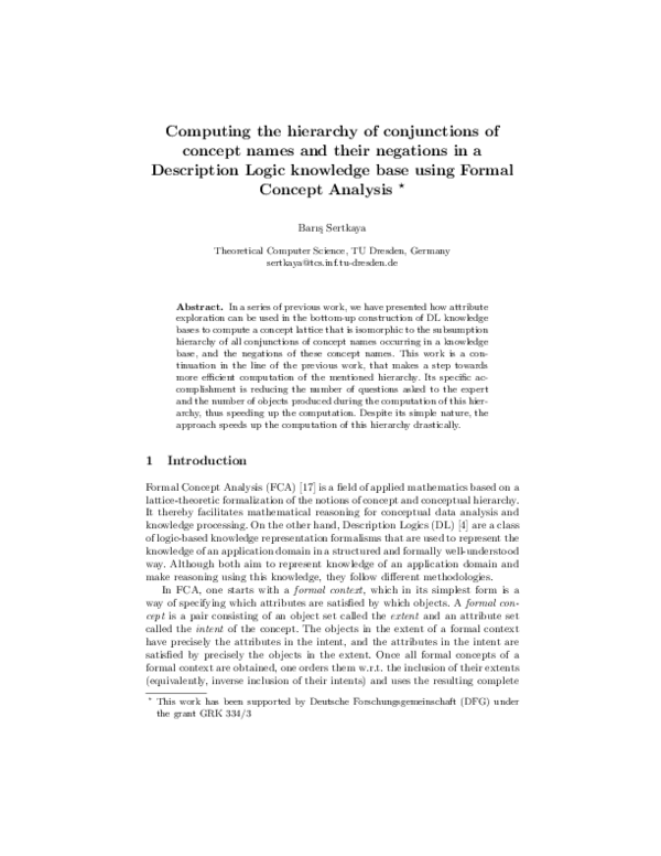 (PDF) Computing the hierarchy of conjunctions of concept names and their negations in a ...