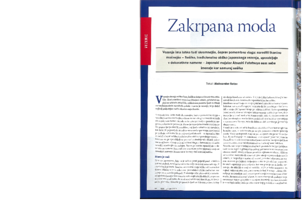 (PDF) Sashiko: zakrpana moda