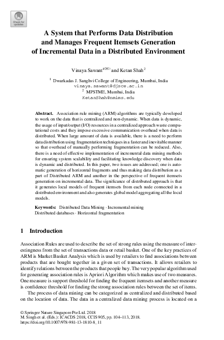 (PDF) A System that Performs Data Distribution and Manages Frequent Itemsets Generation of ...
