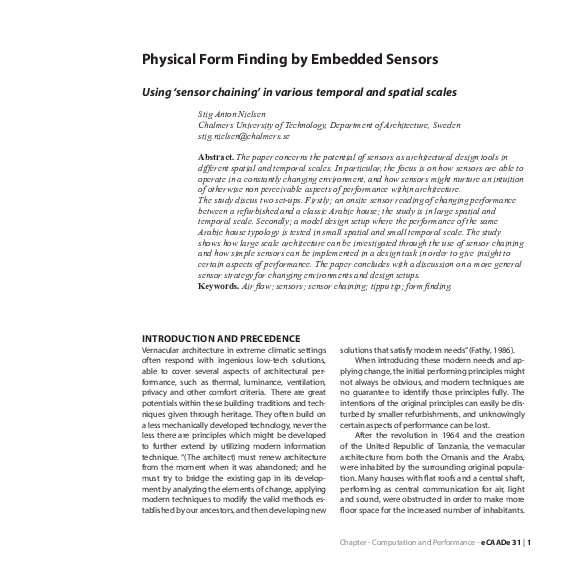 (PDF) Physical Form Finding by Embedded Sensors: Using ‘sensor chaining ...