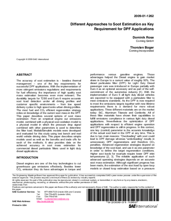 (PDF) Different Approaches to Soot Estimation as Key Requirement for ...