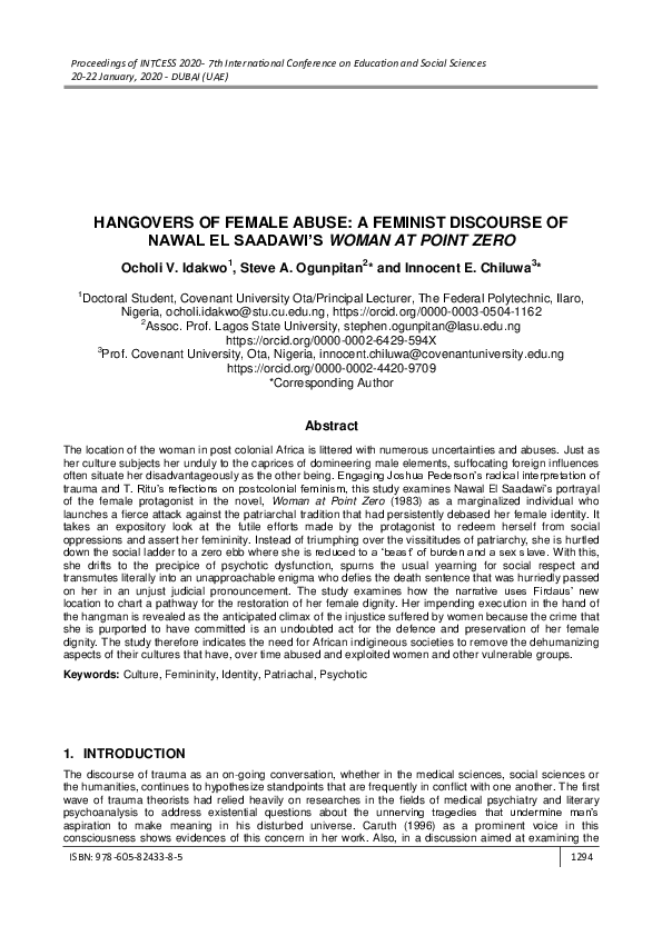 (PDF) Hangovers of Female Abuse: A Feminist Discourse of Nawal El ...