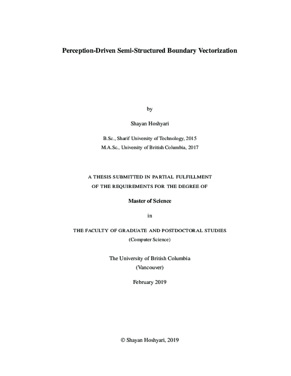 (PDF) Perception-driven semi-structured boundary vectorization