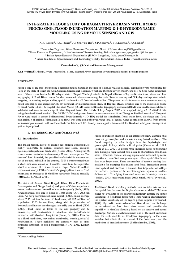 (PDF) INTEGRATED FLOOD STUDY OF BAGMATI RIVER BASIN WITH HYDRO PROCESSING, FLOOD INUNDATION ...
