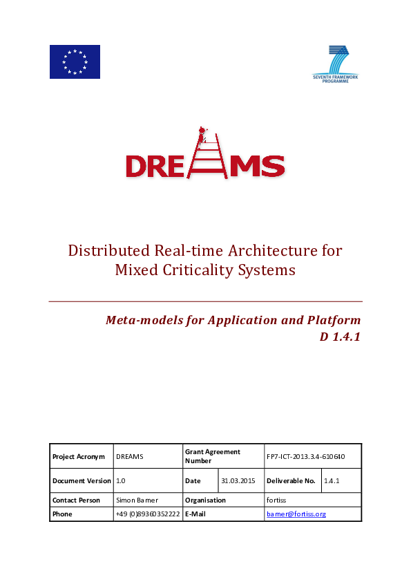 (PDF) Distributed Real-Time Architecture for Mixed-Criticality Systems
